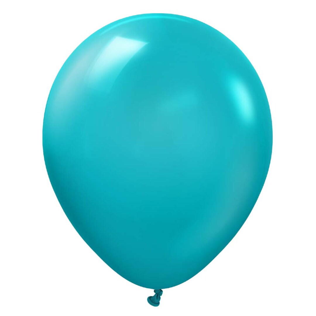 12 Inch Kalisan Standard Turquoise Latex Balloons (100 Pack) - Party ...