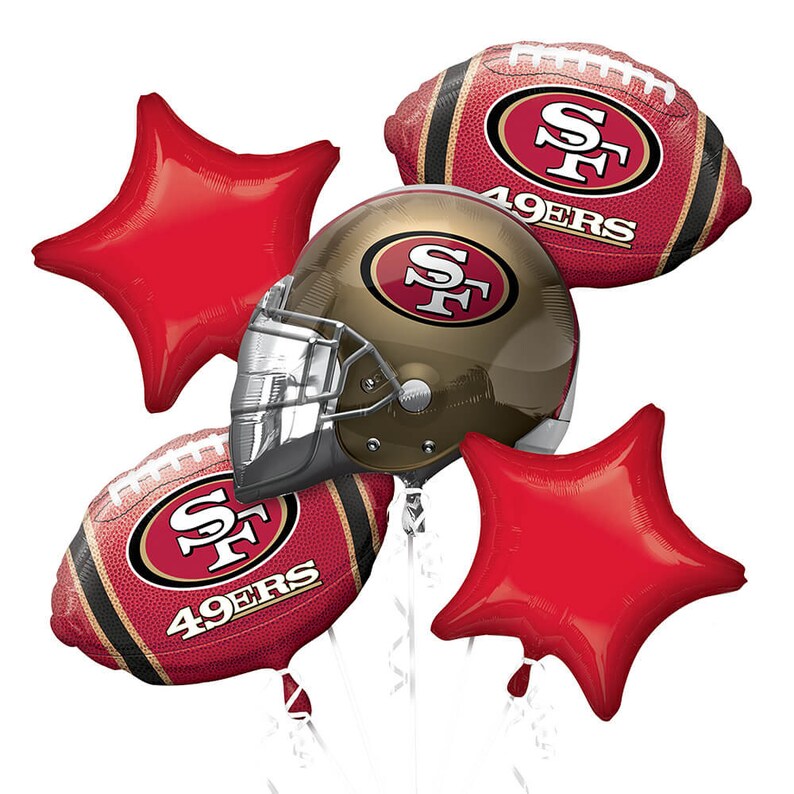 SF 49ERS FOOTBALL Balloon Bouquet Kit Party Supplies Decorations 5pc - Etsy