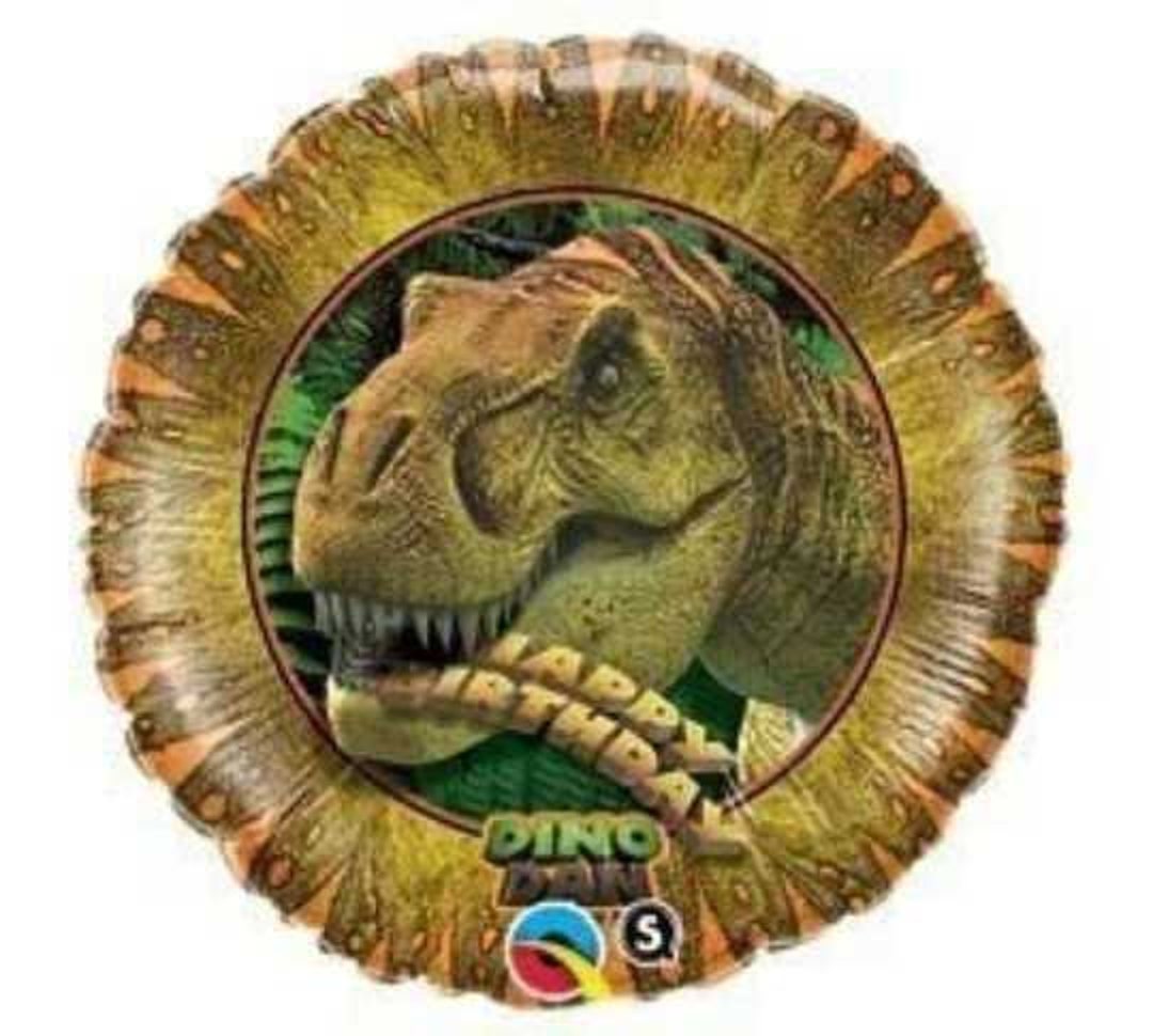 18 DINO DAN BIRTHDAY Balloon Party Supplies Decorations Foil Mylar ...