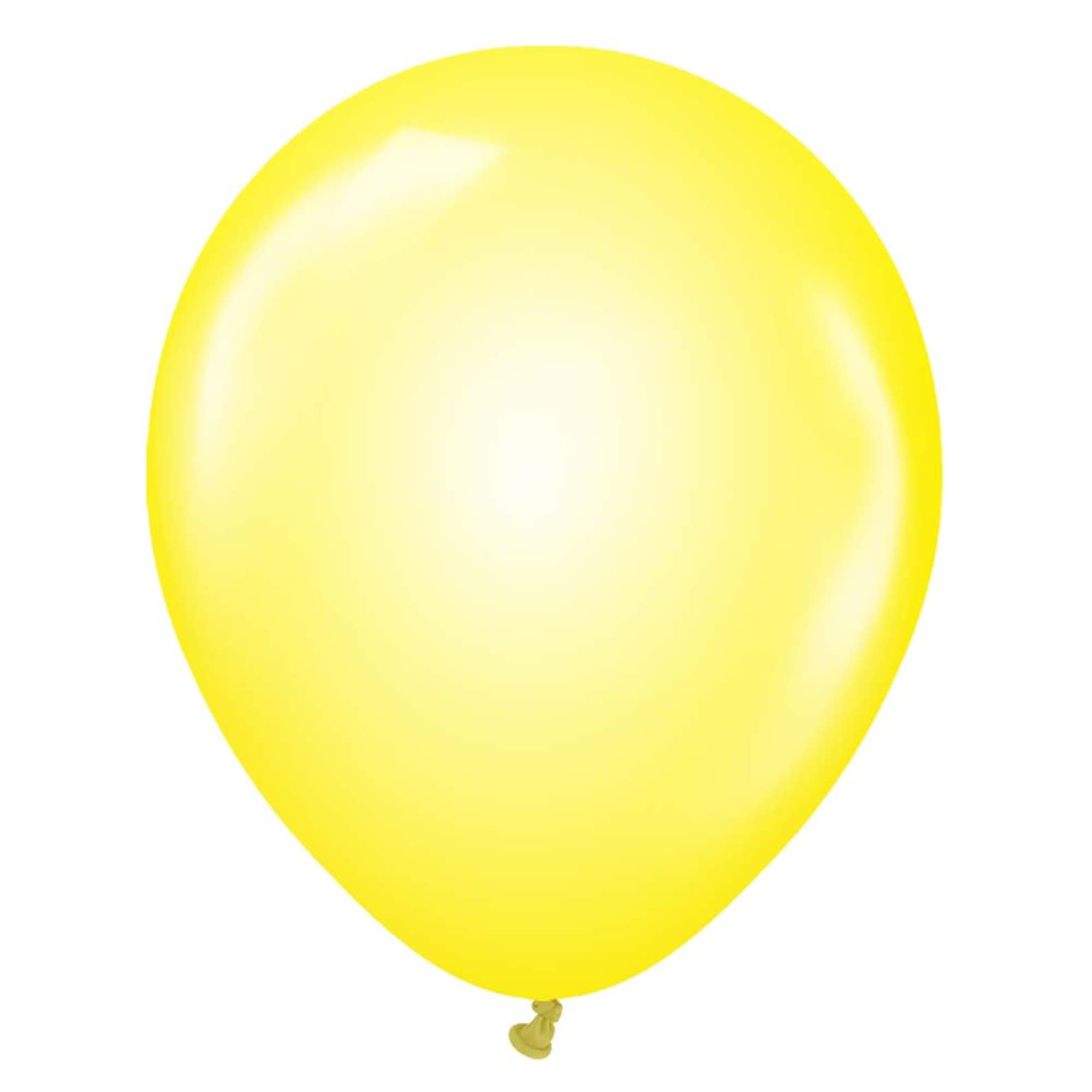 12 Inch Kalisan Crystal Yellow Latex Balloons (100 Pack) - Party ...