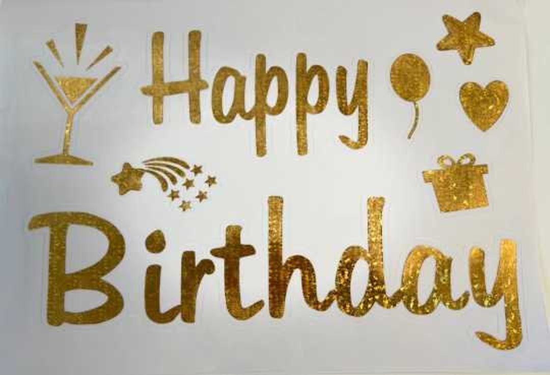 HAPPY BIRTHDAY CELEBRATE Gold Sticker - Etsy