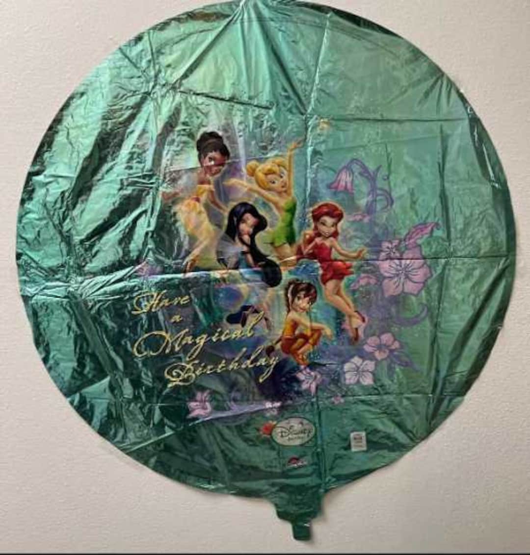 TINKER BELL MAGICAL Birthday Balloon - Large Shape Foil Mylar Balloon ...