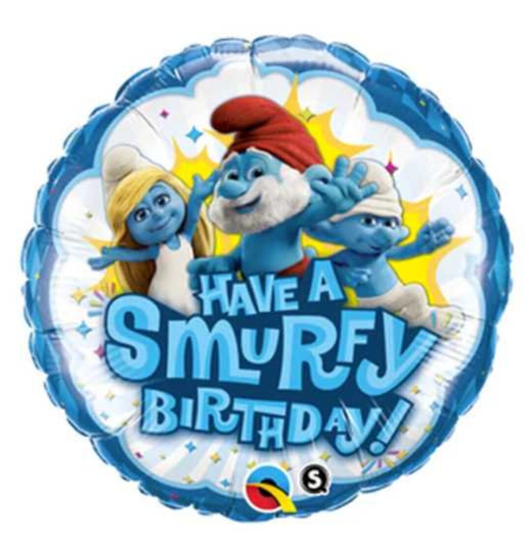 18 HAVE A SMURFY Day Balloon Party Supplies Decorations Foil Mylar ...