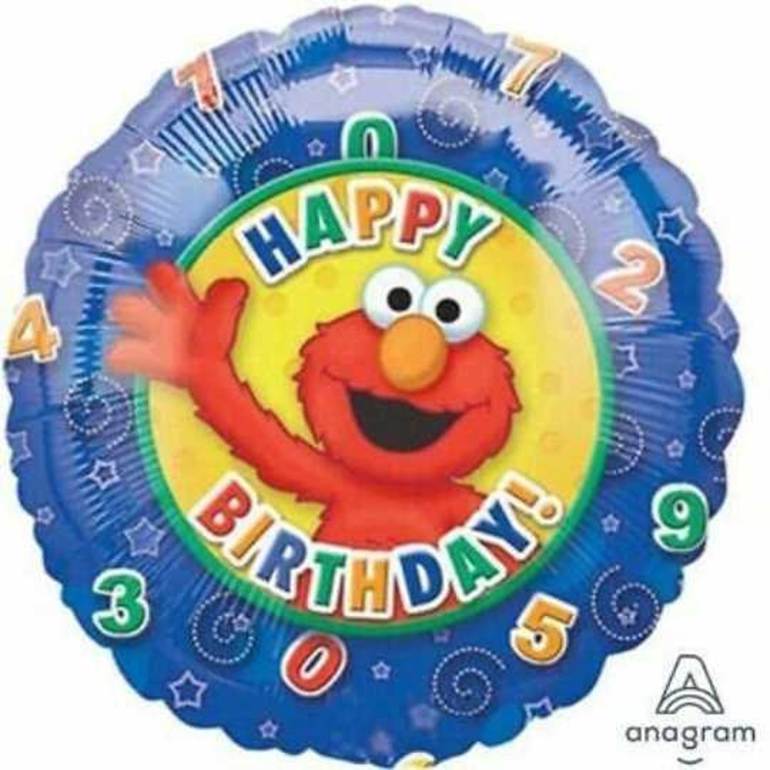 18 ELMO NUMBERS BIRTHDAY Balloon Party Supplies Decorations Foil Mylar ...
