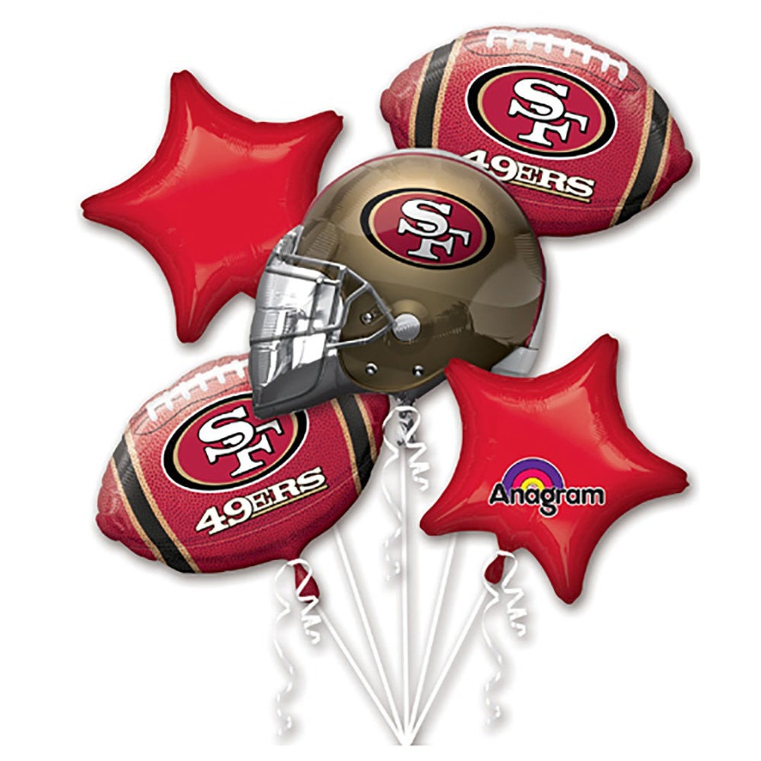 San Francisco 49ers Anagram Balloon Bouquet Kit 5 Piece Party Supplies ...