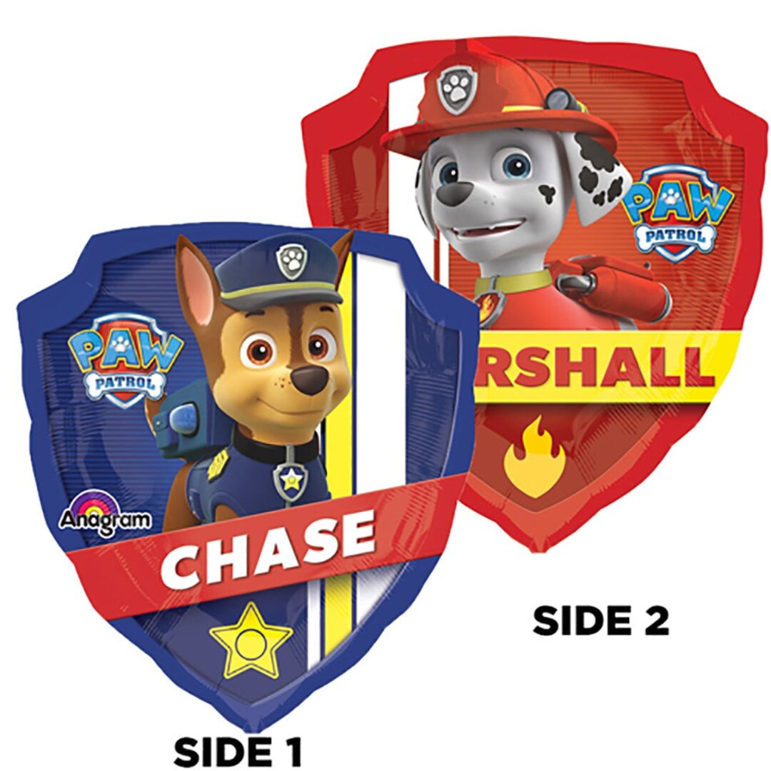 27 Inch Paw Patrol Shield Anagram Foil Mylar Balloon Party Supplies ...