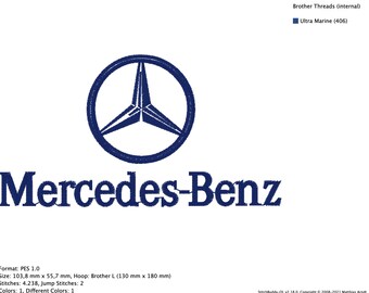 Mercedes Embroidery - Etsy