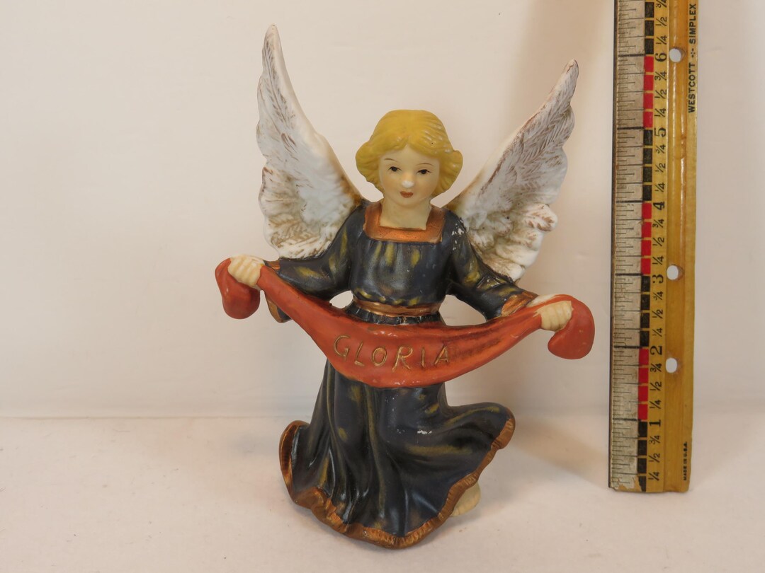 Nativity Angel Gloria 6 Inch Ceramic Figure Free Ship - Etsy