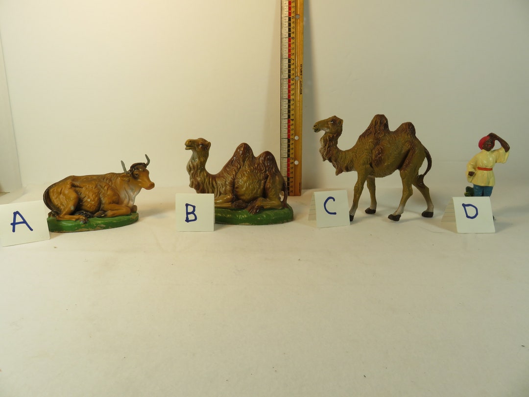 Vintage Nativity Camel Ox Camel Tender Paper Mache Clay Italy Choice - Etsy