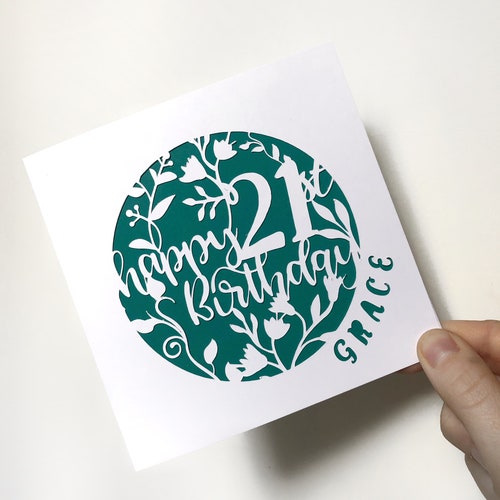 Personalised 18th Papercut Birthday Card With the Name of Your - Etsy UK