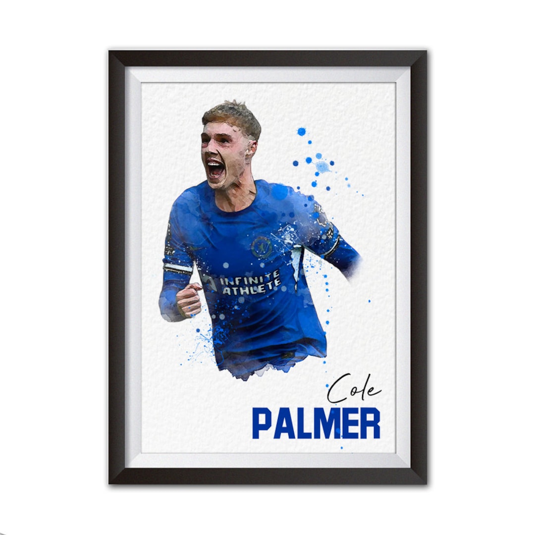 Cole Palmer Chelsea Watercolour Style Football Print A4 Print Boys ...