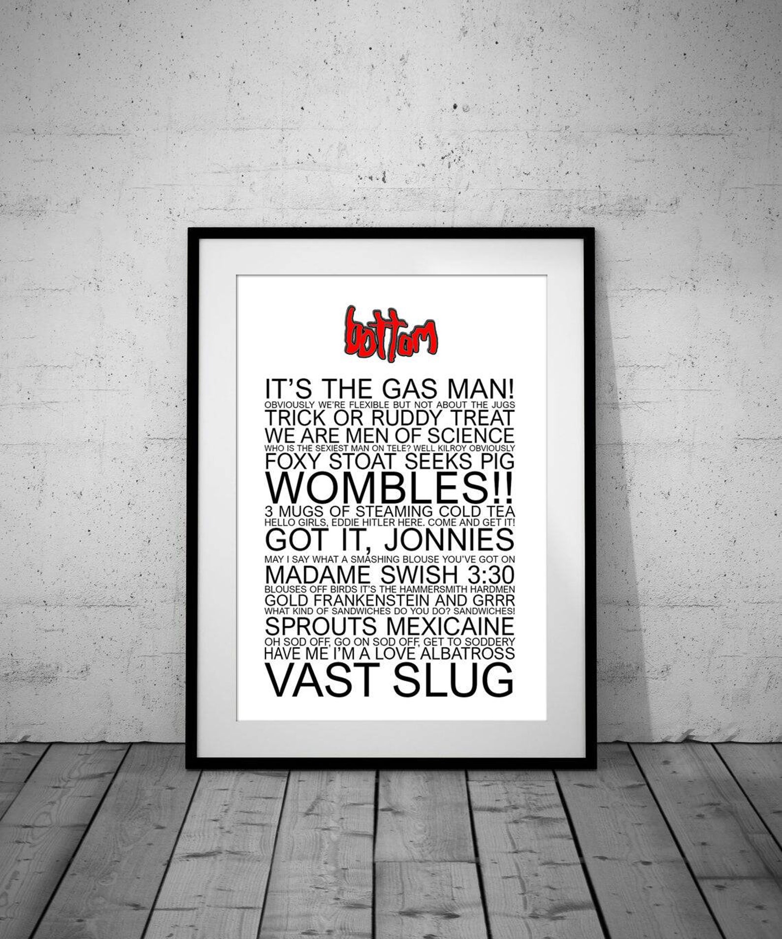 Bottom Eddie & Richie Best Quotes A4 Print Rik and Ade Funny - Etsy