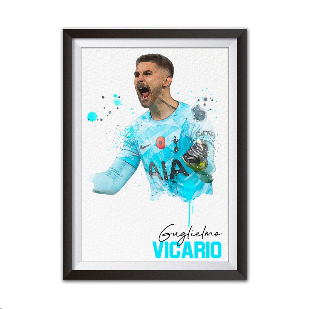 Guglielmo Vicario Goalkeeper Watercolour Style Football Print A4 Print ...
