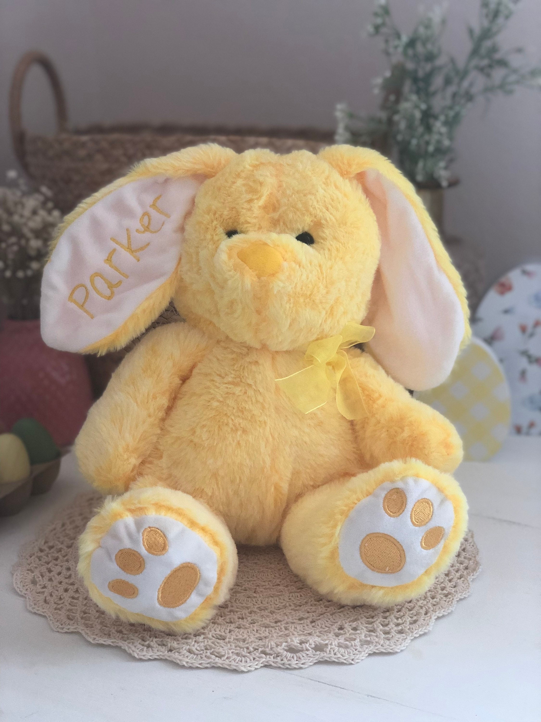 Personalized Easter Bunny Plush Embroidered Bunny Plush - Etsy