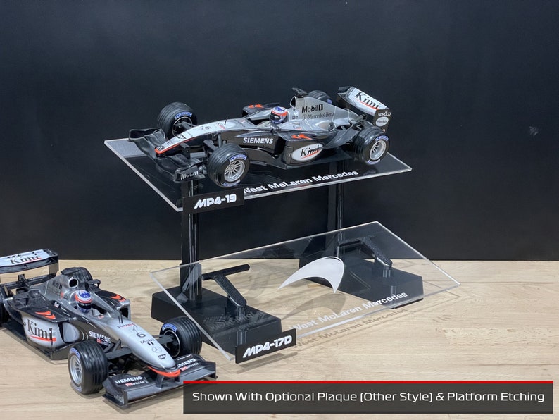 1:18 Scale Model, 2 Tier, Angled Desktop Display Stand Suits Formula 1 ...