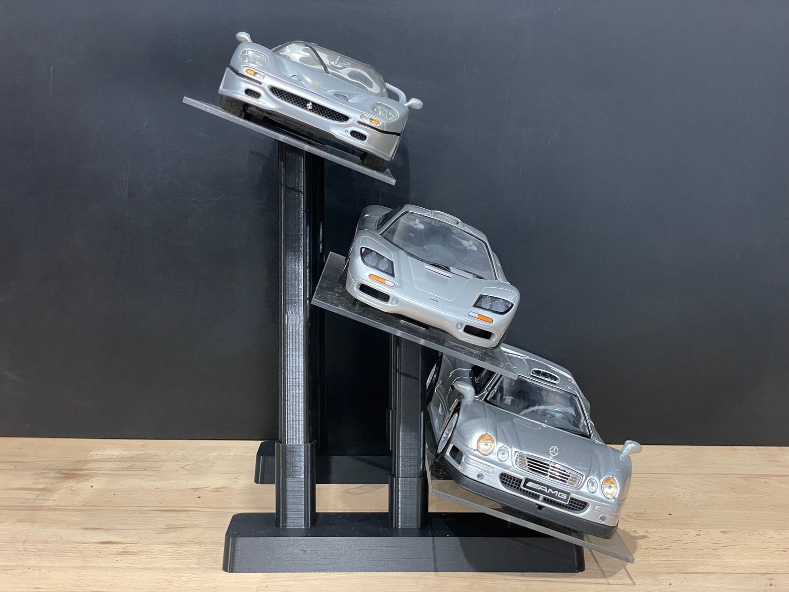 1:18 Scale Model, 3 Tier, Angled Desktop Display Stand Suits Formula 1 ...