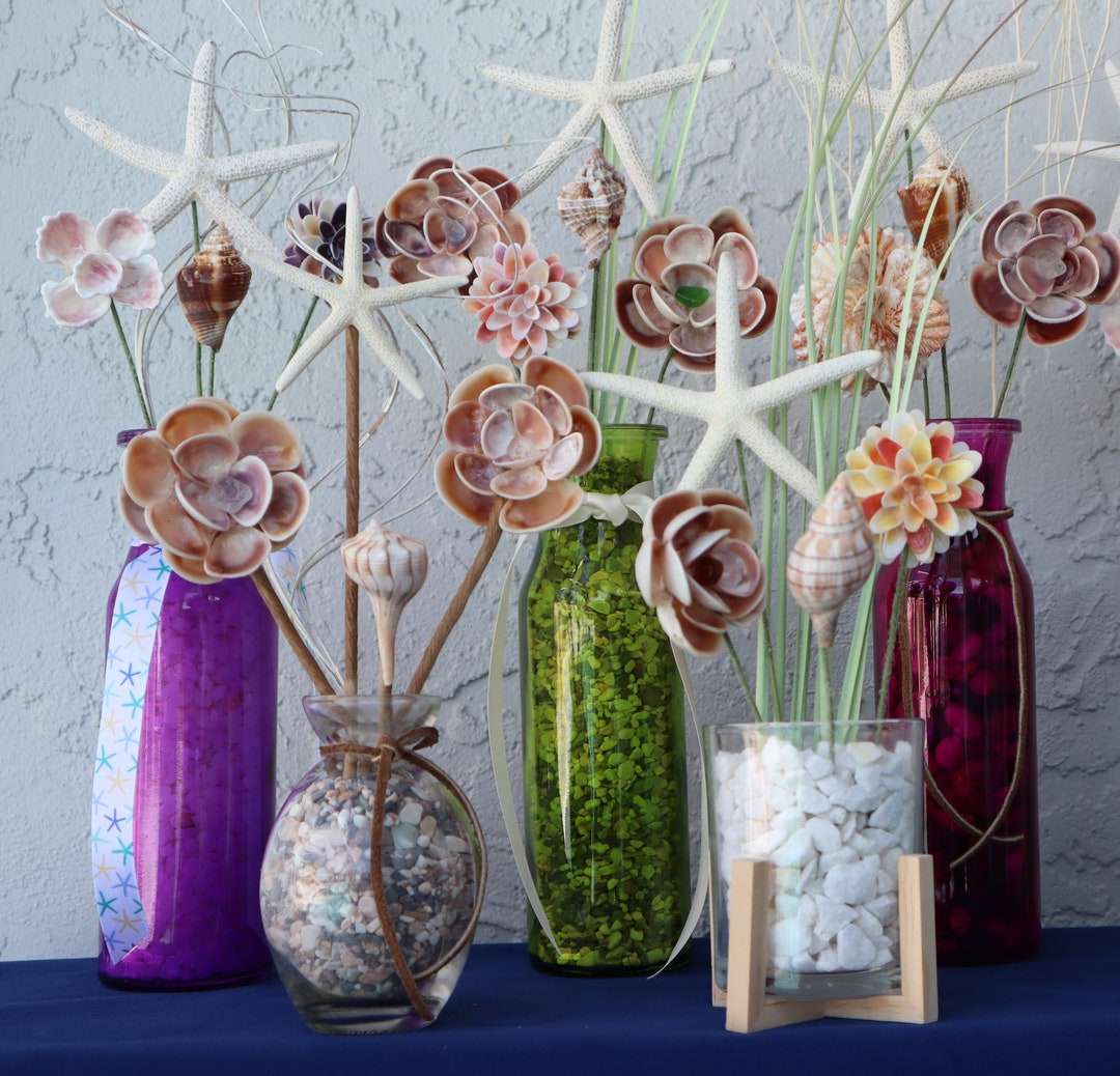 Seashell Beach Flower Arrangements - Etsy
