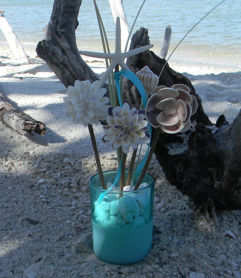 Seashell Beach Flower Arrangements - Etsy
