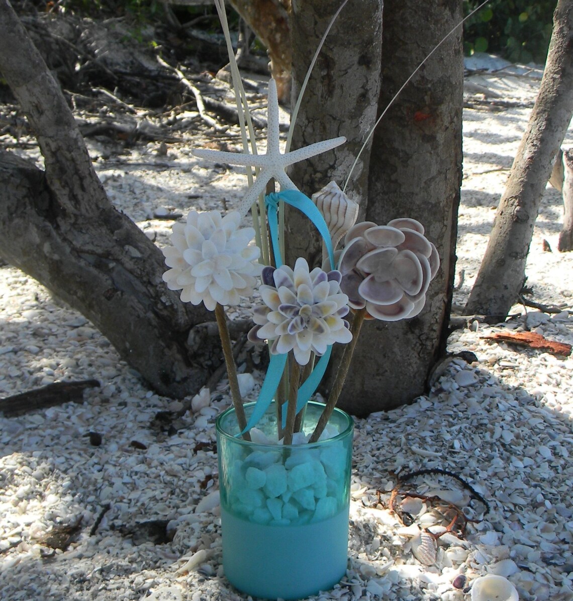 Seashell Beach Flower Arrangements - Etsy