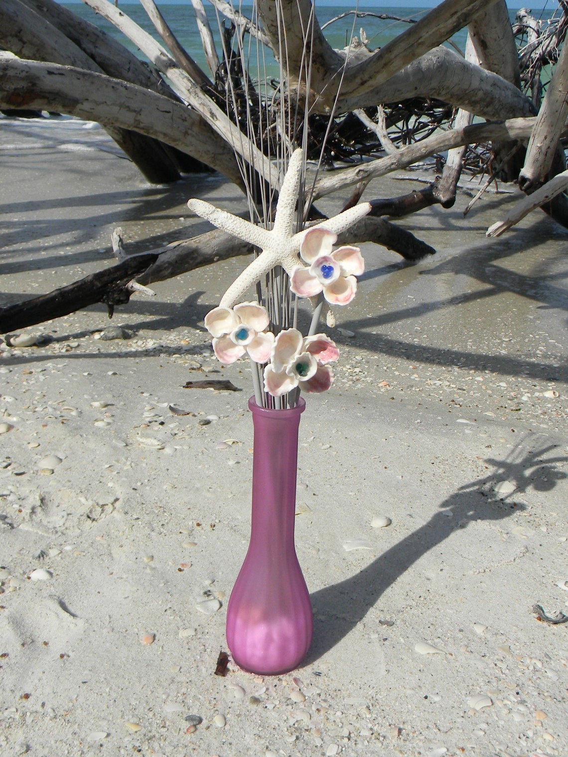 Seashell Beach Flower Arrangements | Etsy