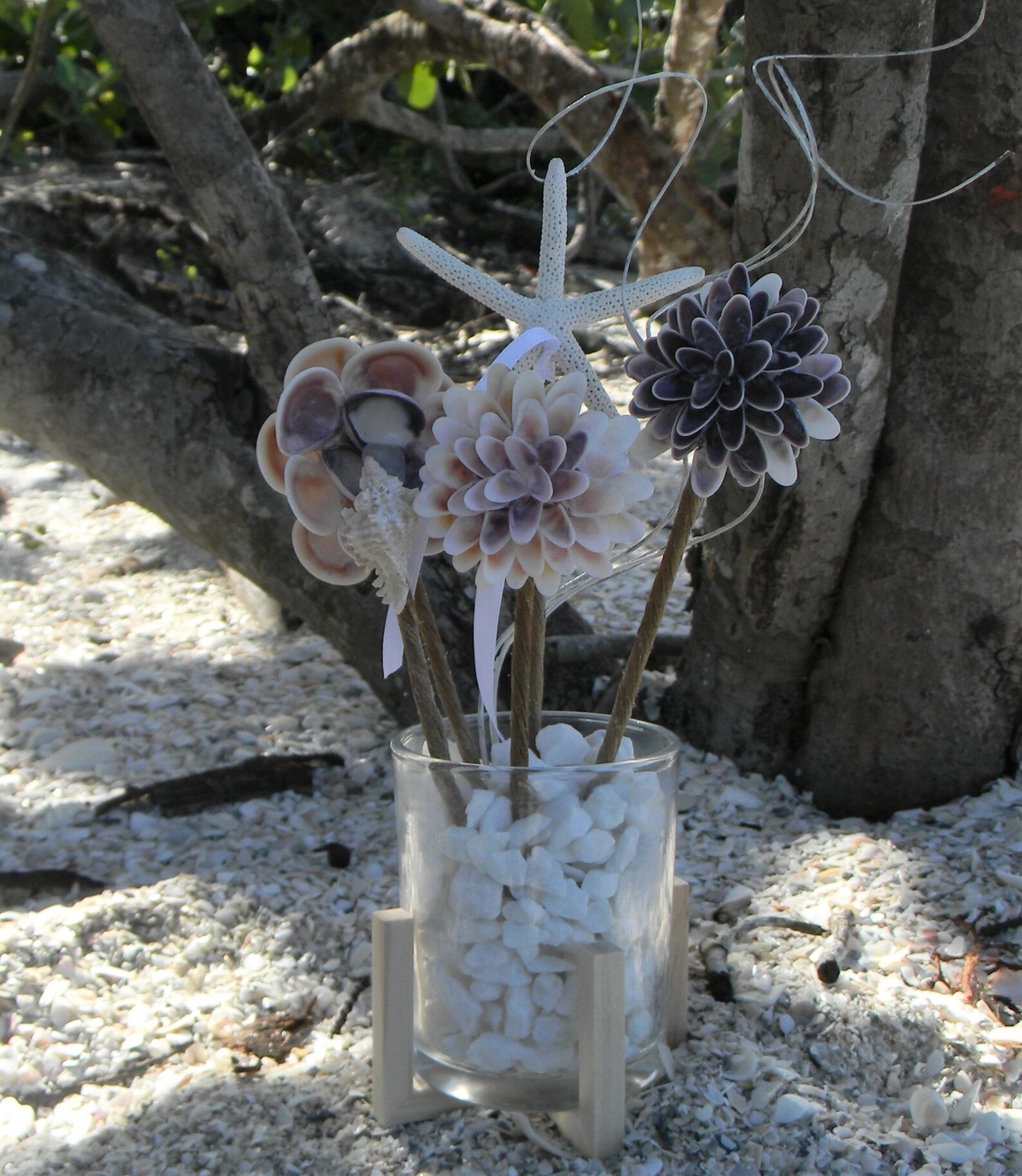Seashell Beach Flower Arrangements - Etsy