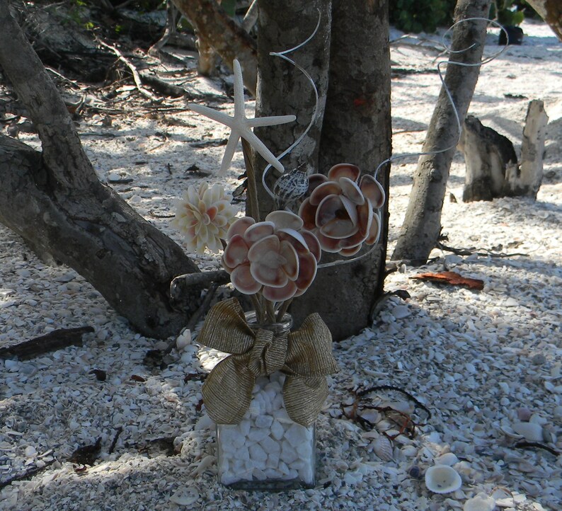 Seashell Beach Flower Arrangements - Etsy