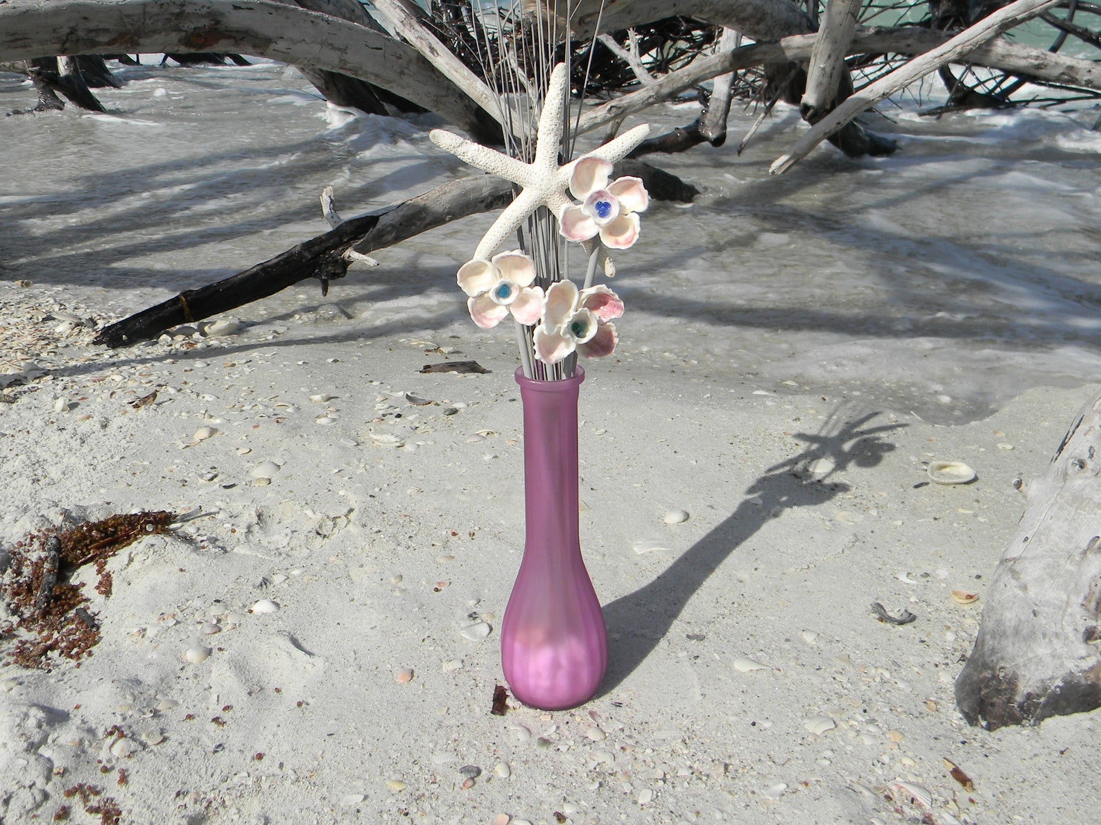 Seashell Beach Flower Arrangements | Etsy