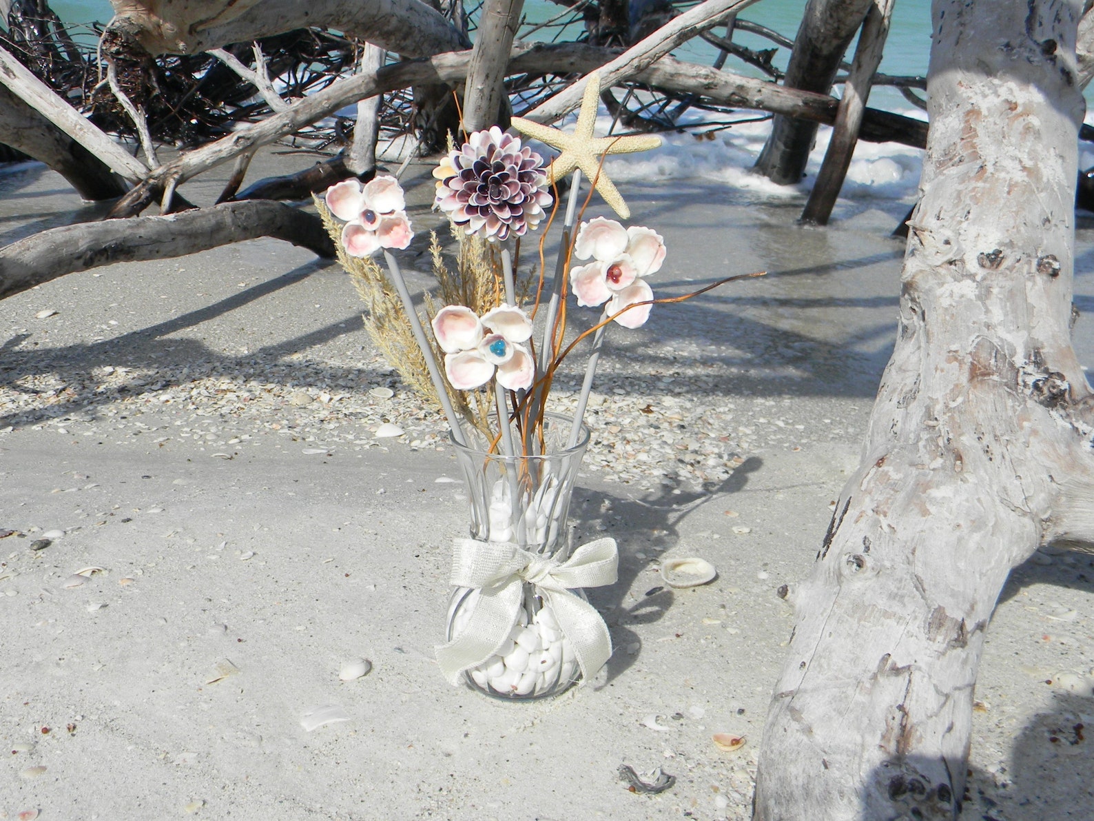 Seashell Beach Flower Arrangements | Etsy