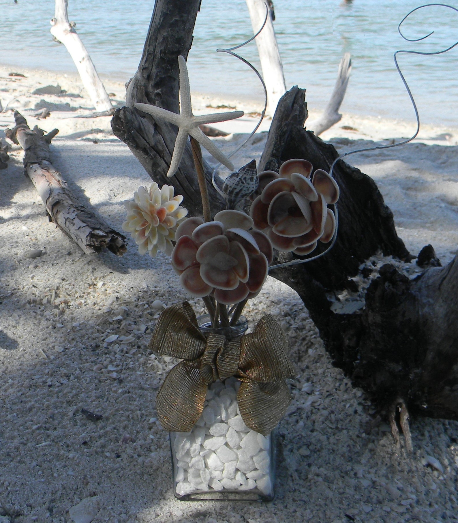Seashell Beach Flower Arrangements - Etsy