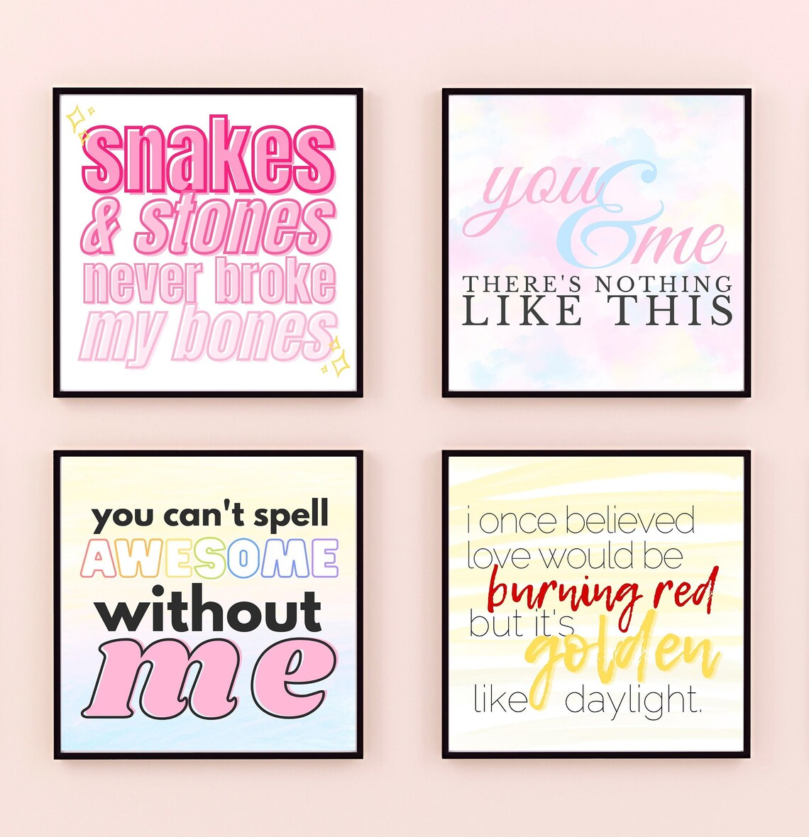 Taylor Swift LOVER Inspired Lyric Art Print Bundle DIGITAL - Etsy