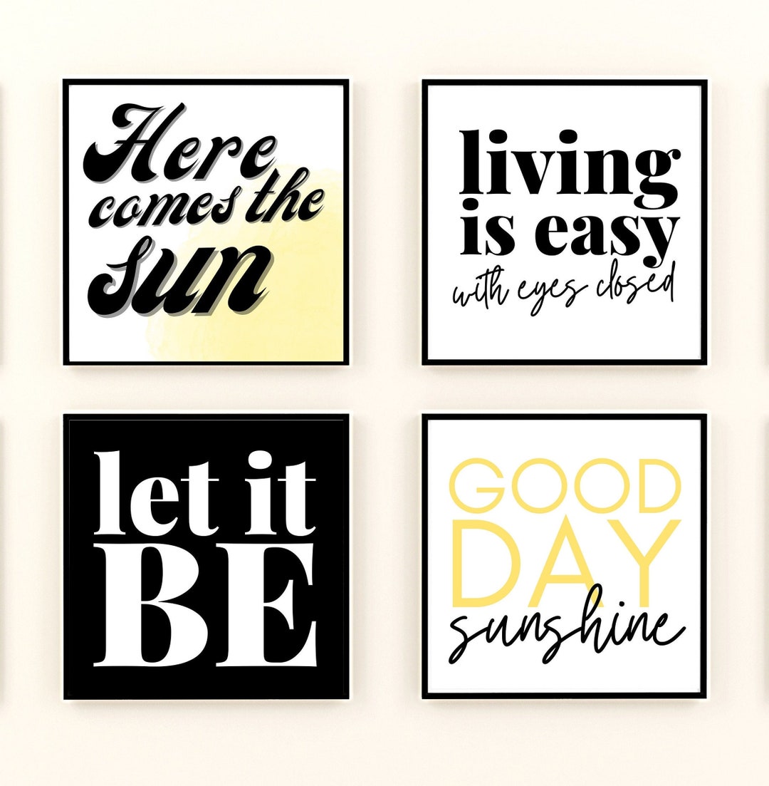 The Beatles Inspirational Lyric Art Bundle DIGITAL DOWNLOAD | Printable ...