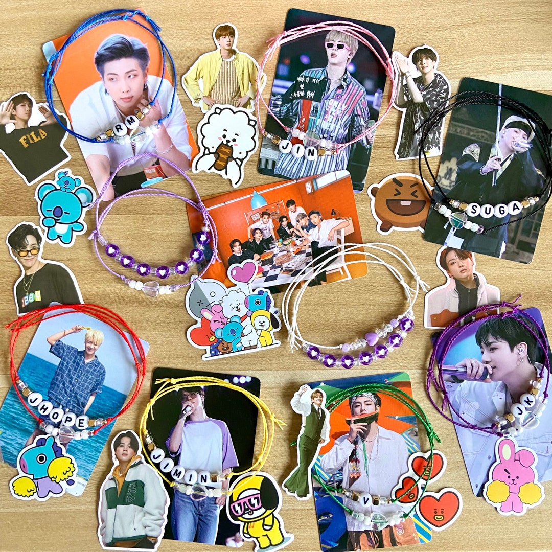 MIC DROP (cord) | BTS Bangtan Bias OT7 Custom Bracelet | Rm, Jin, V ...