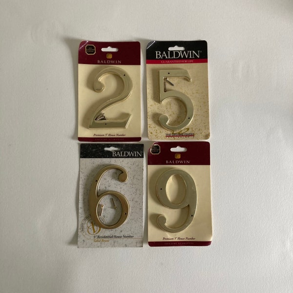 Brass House Numbers - Etsy