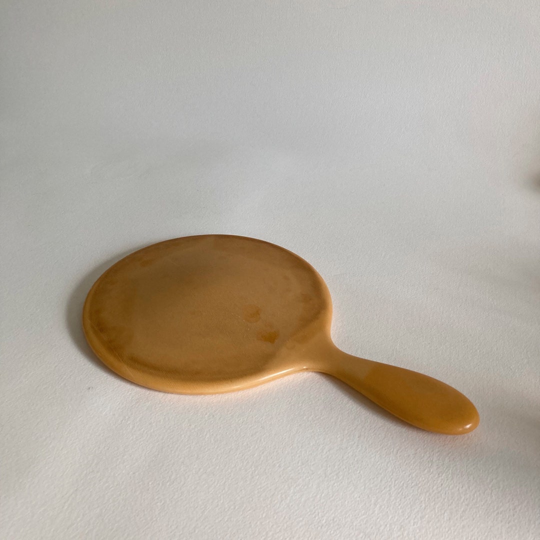 Vintage Celluloid Man Made Plastic Hand Mirror - 1930s 1940s Vanity ...