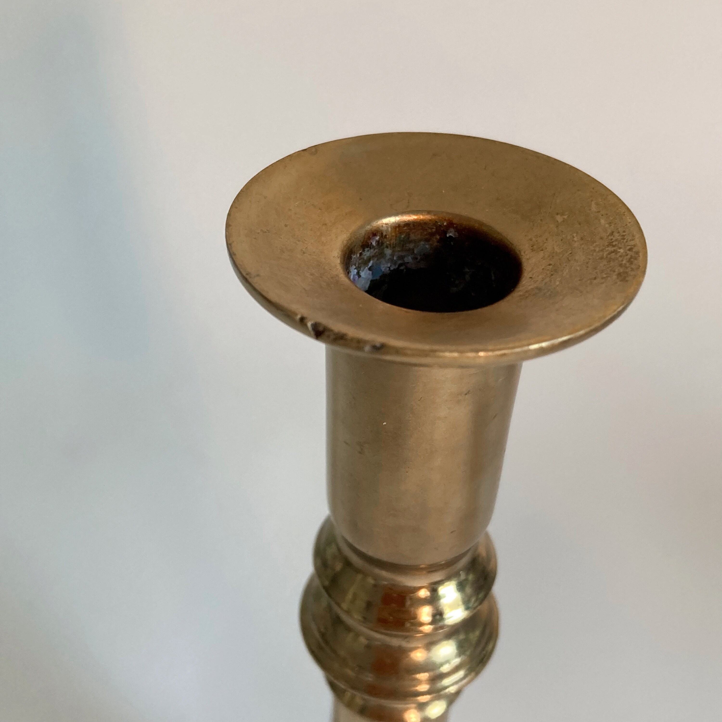 Harvin Brass Candlestick - Traditional Heavy Brass Candleholder - High ...