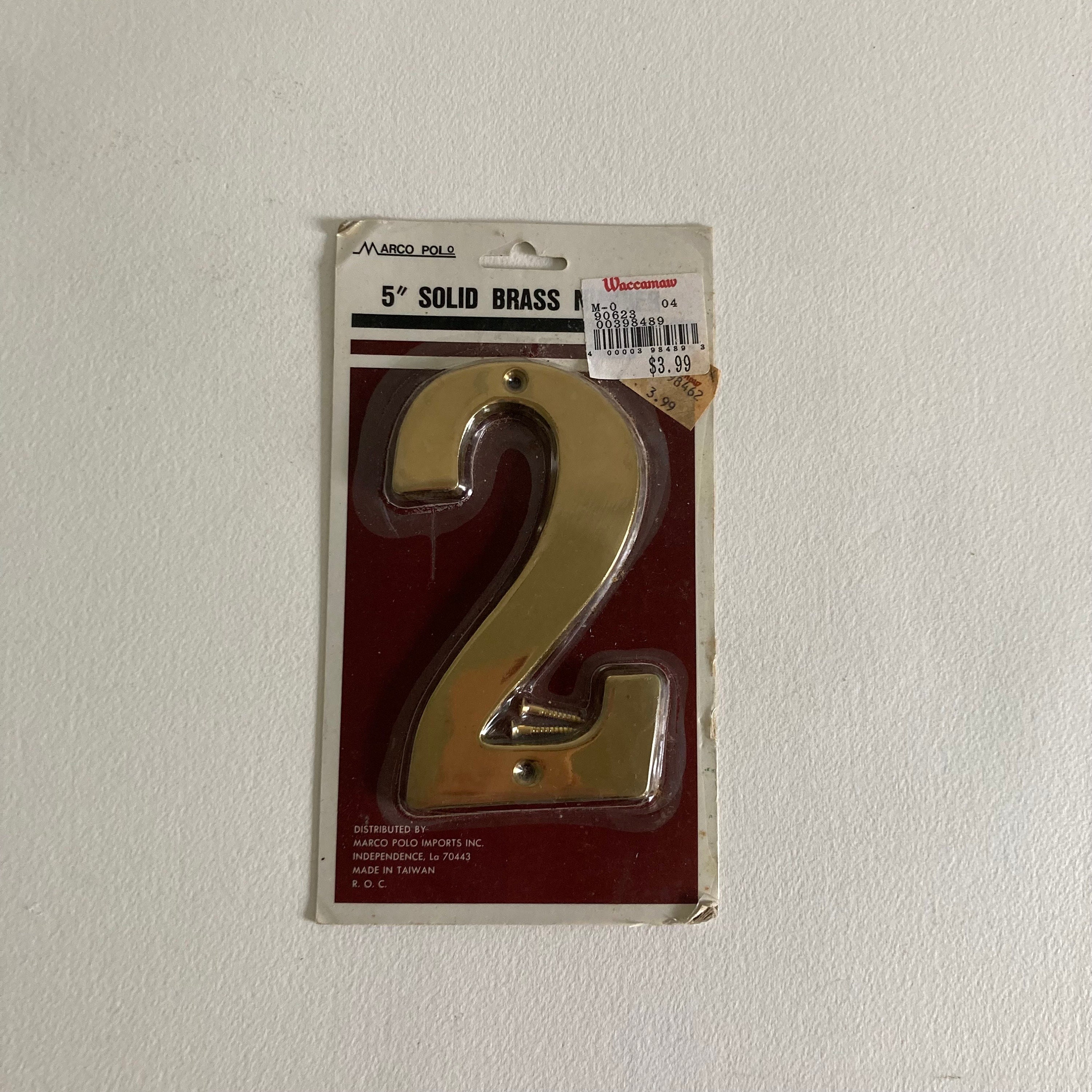 NOS Brass House Number 2 by Marco Polo Imports 4.75 Tall Brass House ...