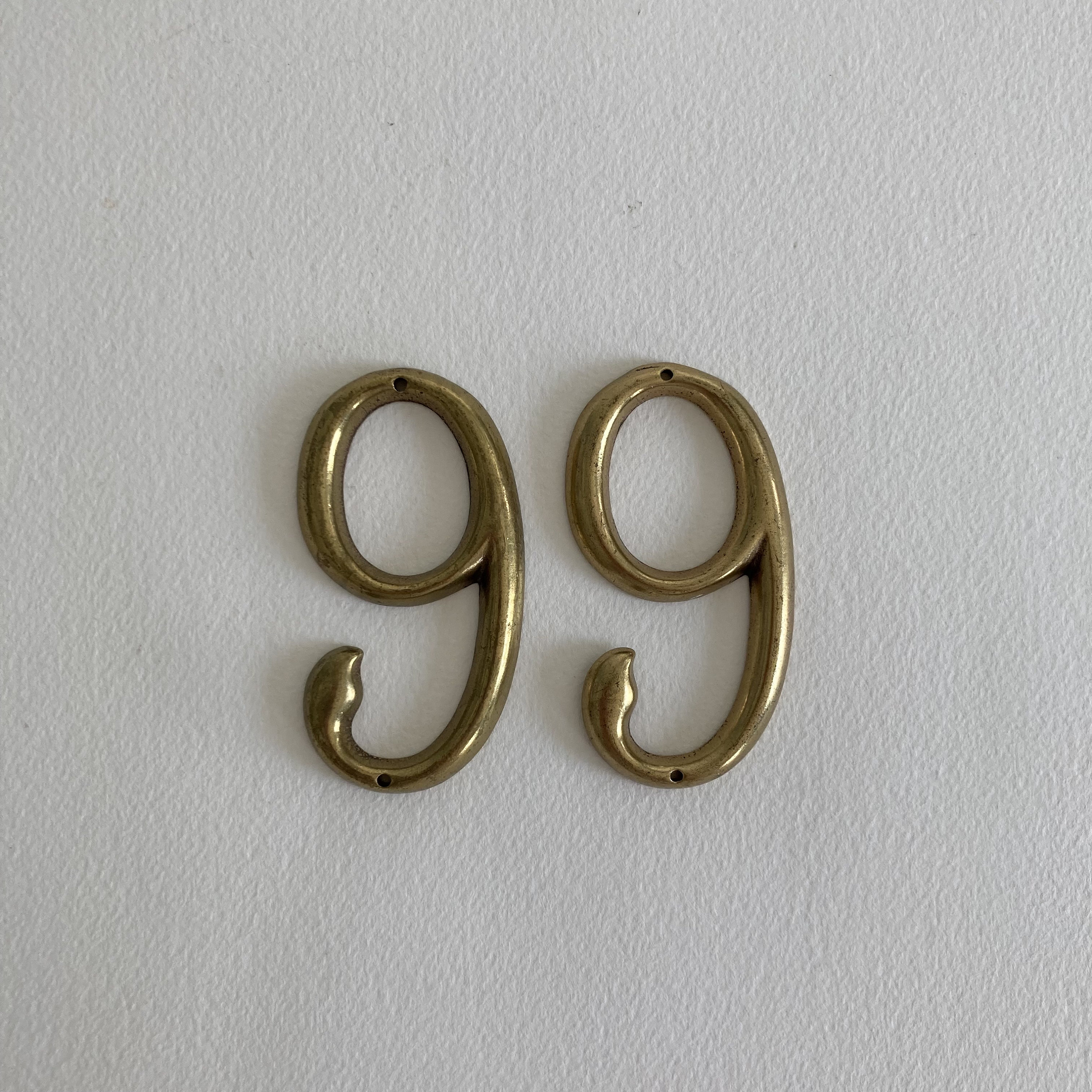 Vintage Brass House Numbers Sold PER Number Patinated Brass House ...
