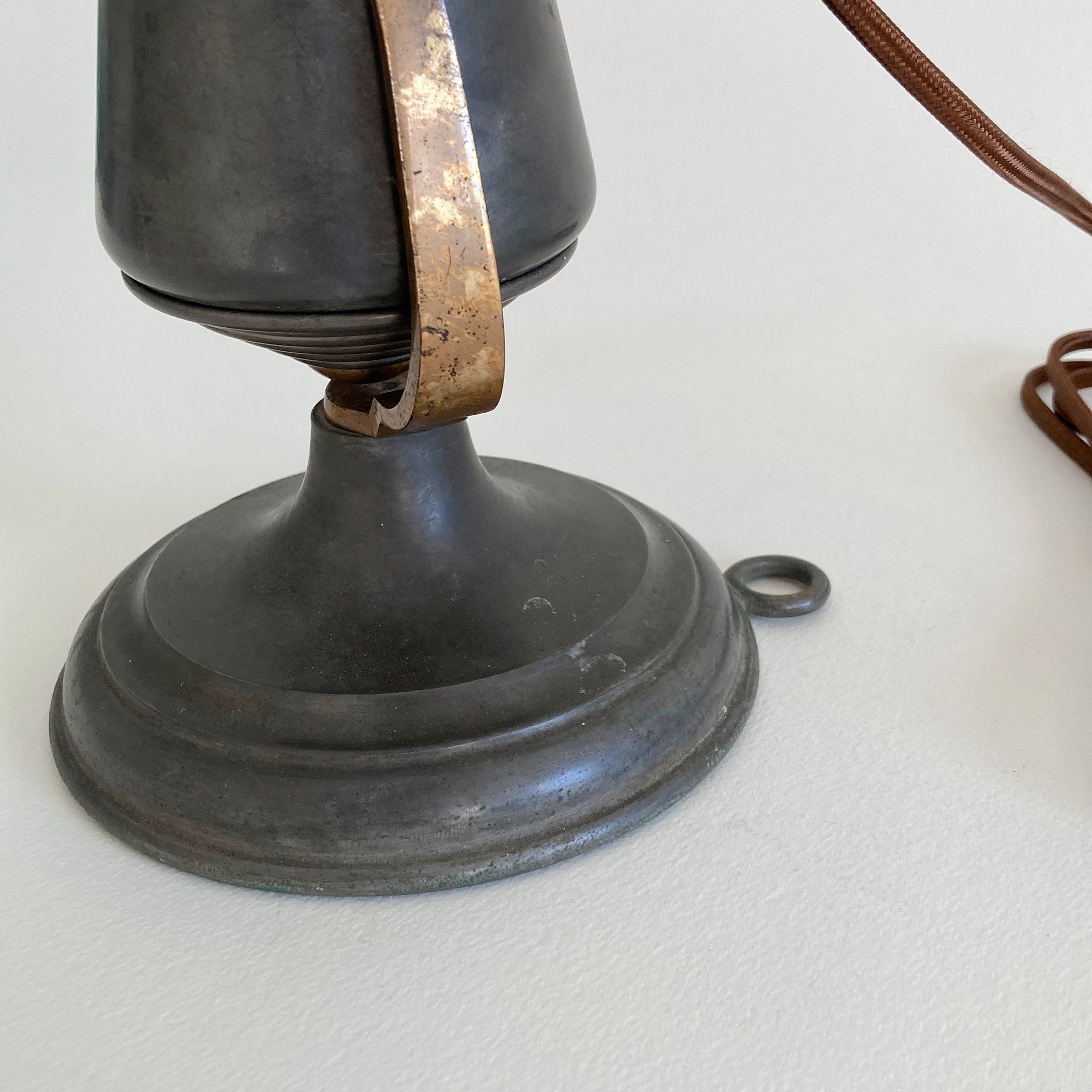 Antique Pewter Gimbal Wall or Table Lights 1860s to 1880s Nautical Ship ...