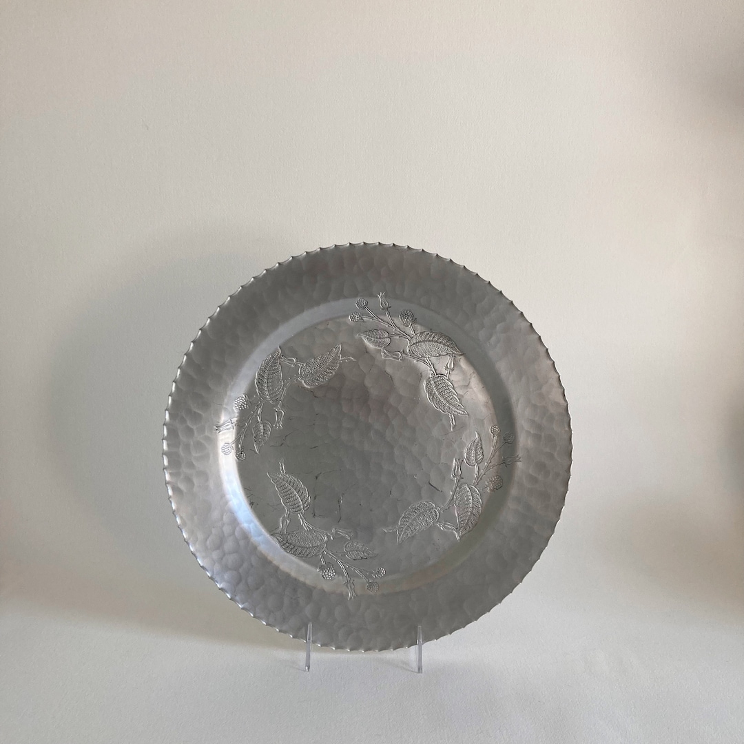 Wrought Farberware Aluminum Large Plate Charger W/ Floral Pattern ...
