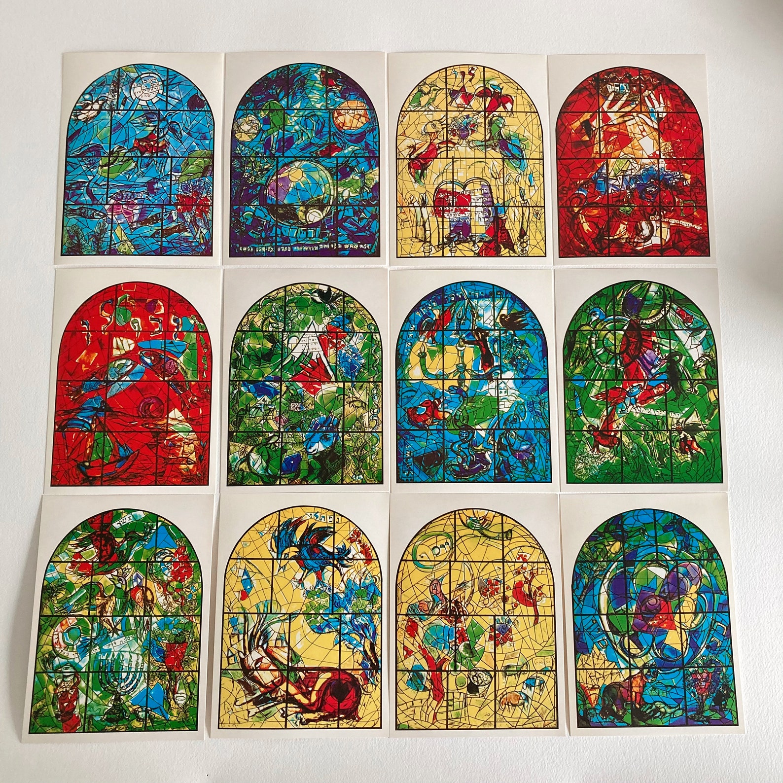 Marc Chagall Stained Glass Prints the Twelve Chagall Windows - Etsy