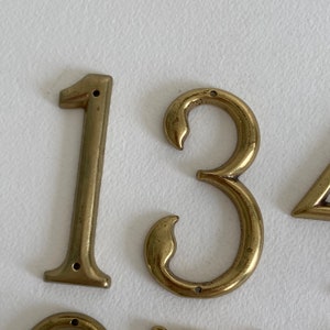 Vintage Brass House Numbers Sold PER Number Patinated Brass House ...