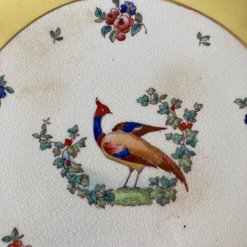 1920s Whieldon Ware Tazza: Old Bow Bird & Floral Dessert Stand - Etsy