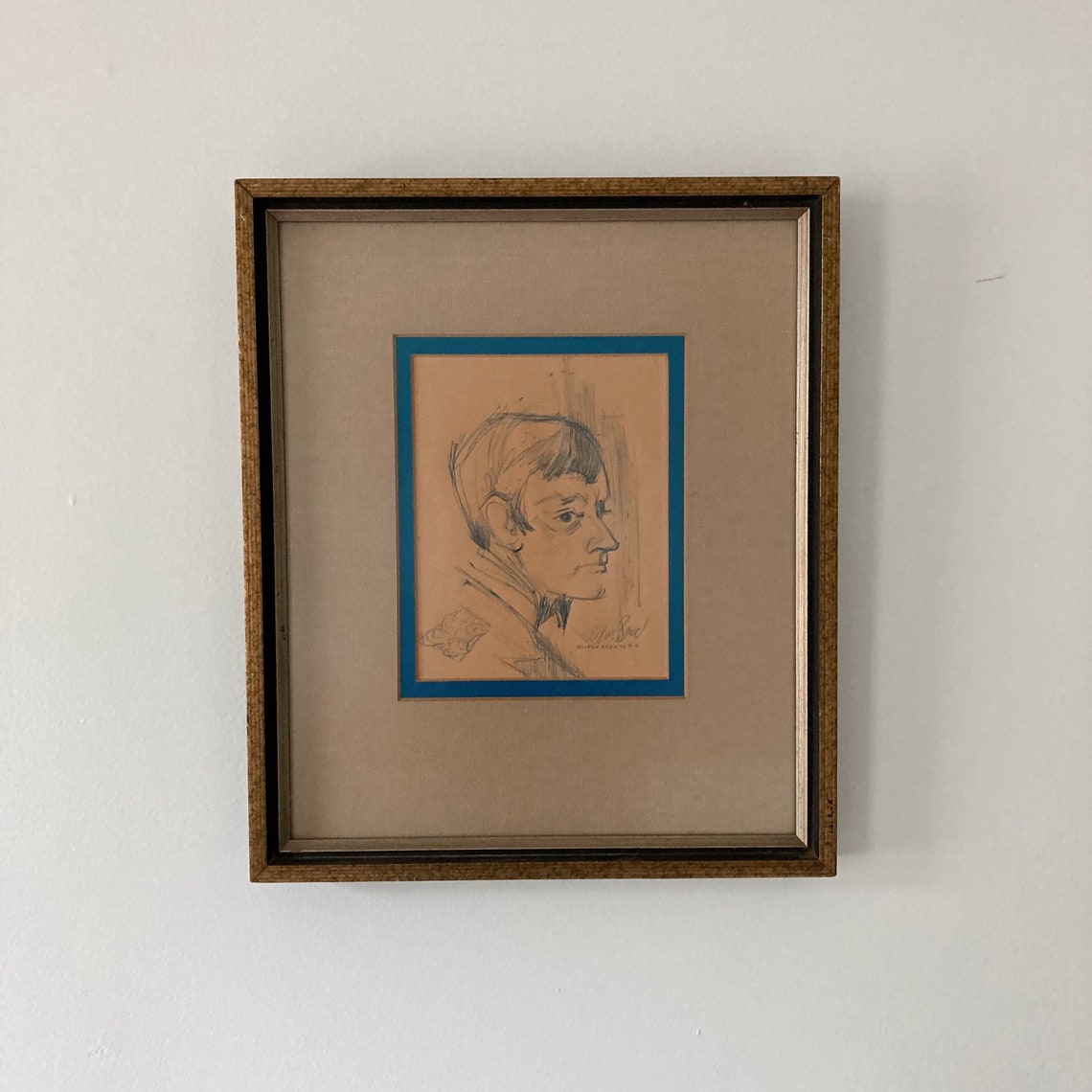 Dapper Gentlemen Portrait Original Art Work on Paper Ink - Etsy