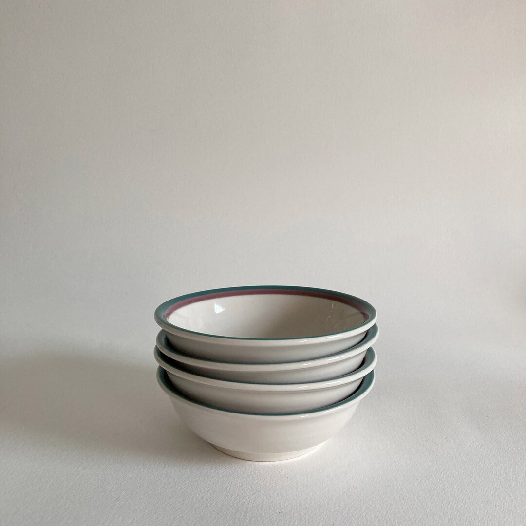 Pfaltzgraff Juniper Pattern Soup Cereal Bowls - Set of 4 Bowls - Green ...