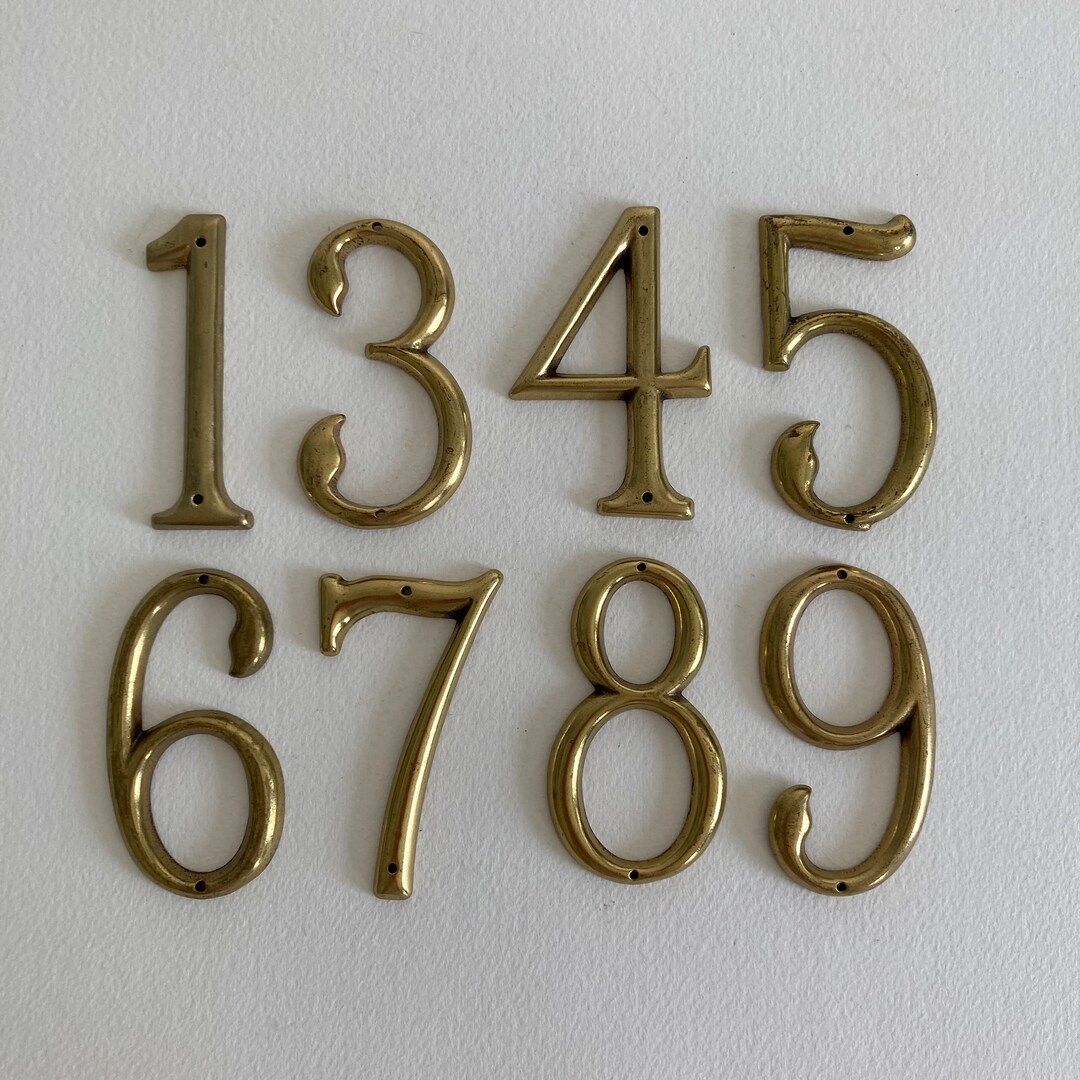 Vintage Brass House Numbers Sold PER Number Patinated Brass House ...