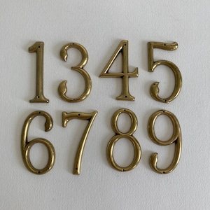 Vintage Brass House Numbers Sold PER Number Patinated Brass House ...