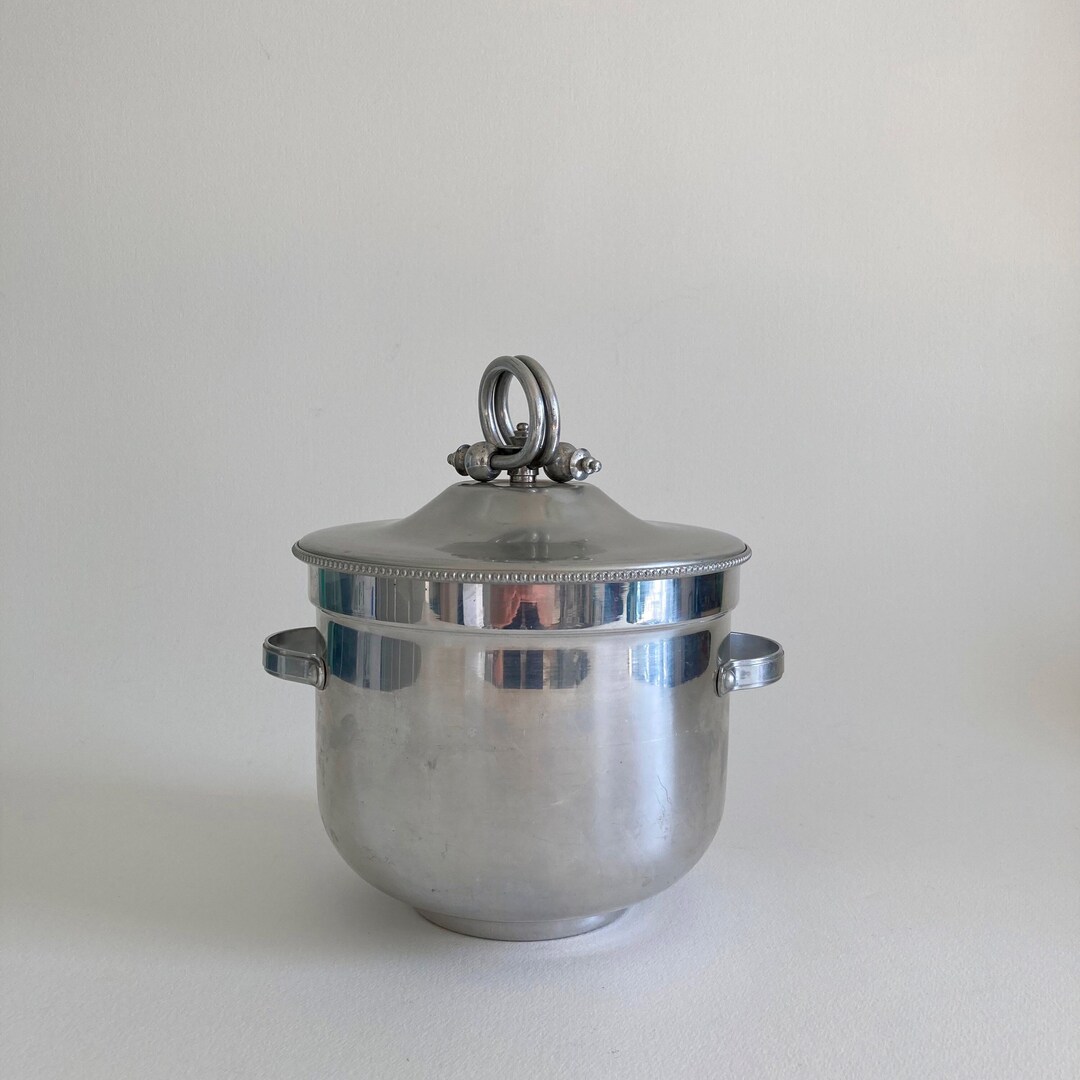 1960s Buehner-wanner Aluminum Ice Bucket W/ Glass Liner - Designed by ...