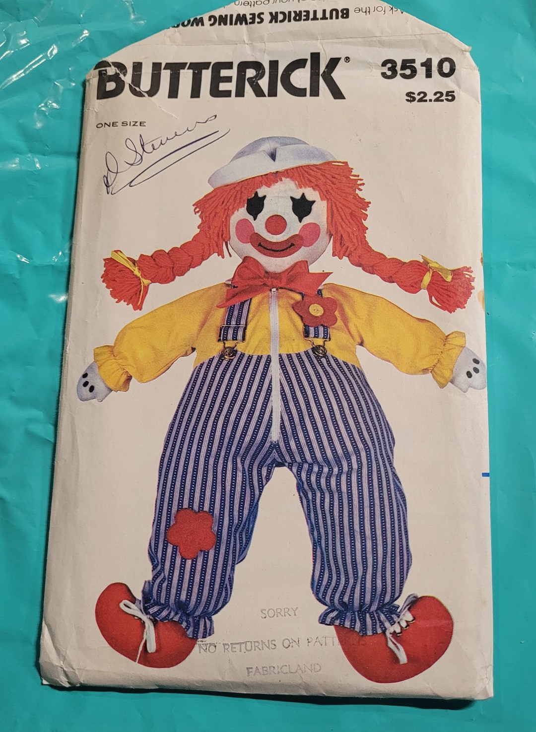 Butterick Clown Pattern - Etsy