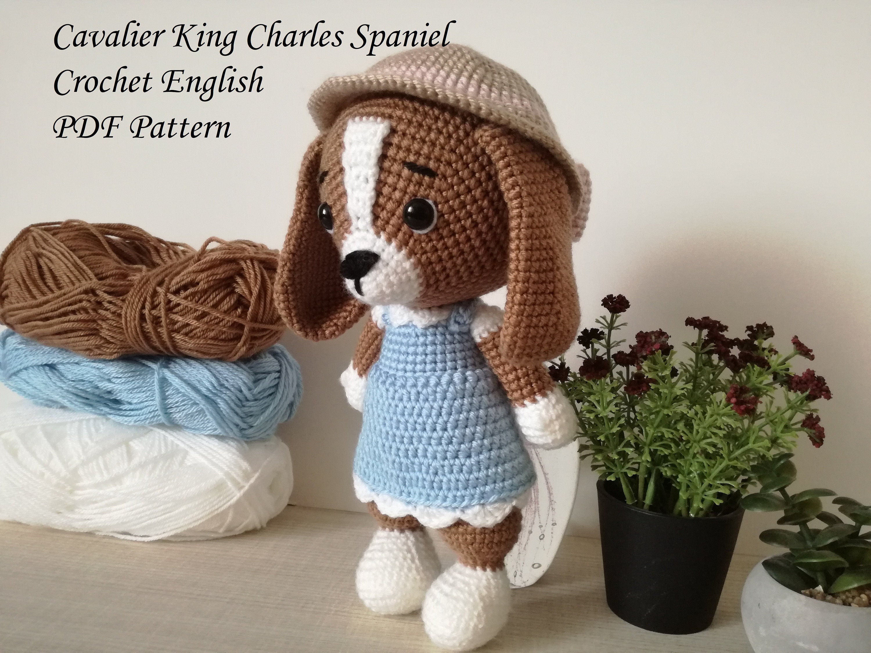 Crochet Cavalier King Charles Spaniel PATTERN Amigurumi PDF English - Etsy