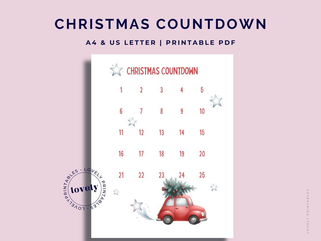 Christmas Countdown Printable, Kids Festive Activities, Family ...